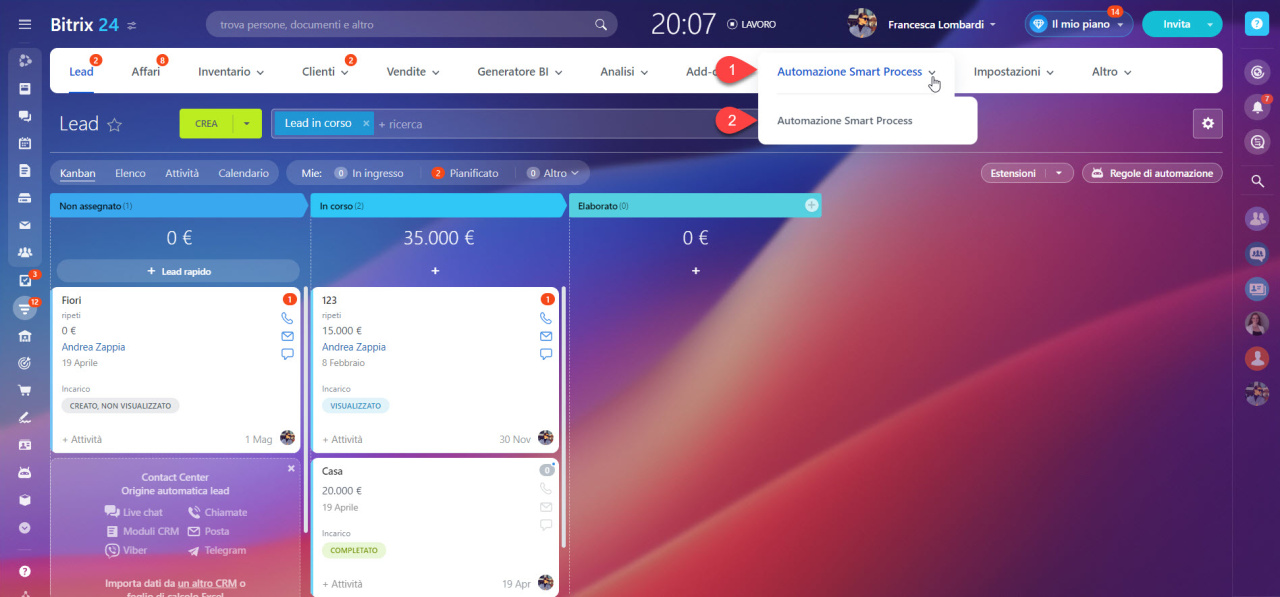 Automazione Smart Process nel CRM